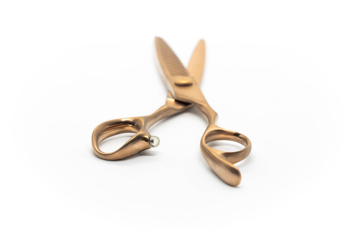 Aspen Lt Rose Gold Pet Grooming 7.5 inch 'CHUNKER' Thinning Scissor ...