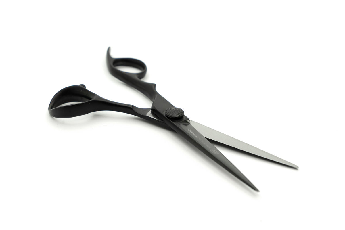 Ebony Matte Black 'Left Handed' 6 Inch Cutting & 6 Inch Thinning Sciss ...